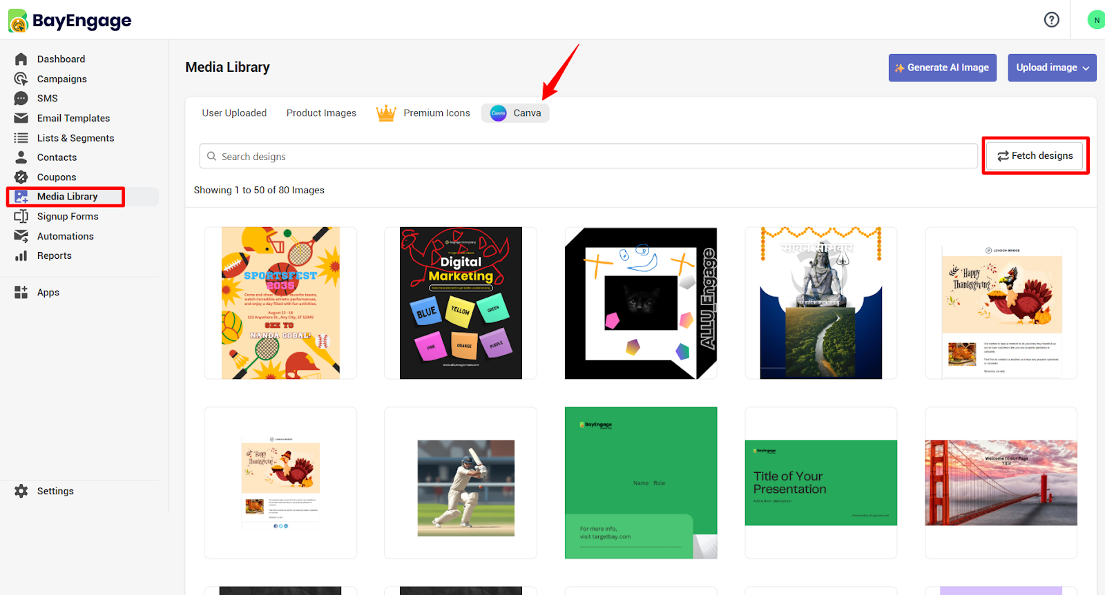 Integrating Canva with the BayEngage Media Library